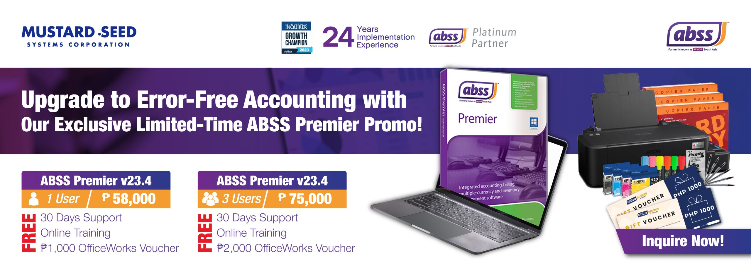 ABSS fomerly MYOB Software | AccountingPro by Mustard Seed Systems